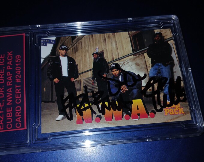 Eazy-e, Dr. Dre, Ice Cube Autographed Card With Cert - Etsy