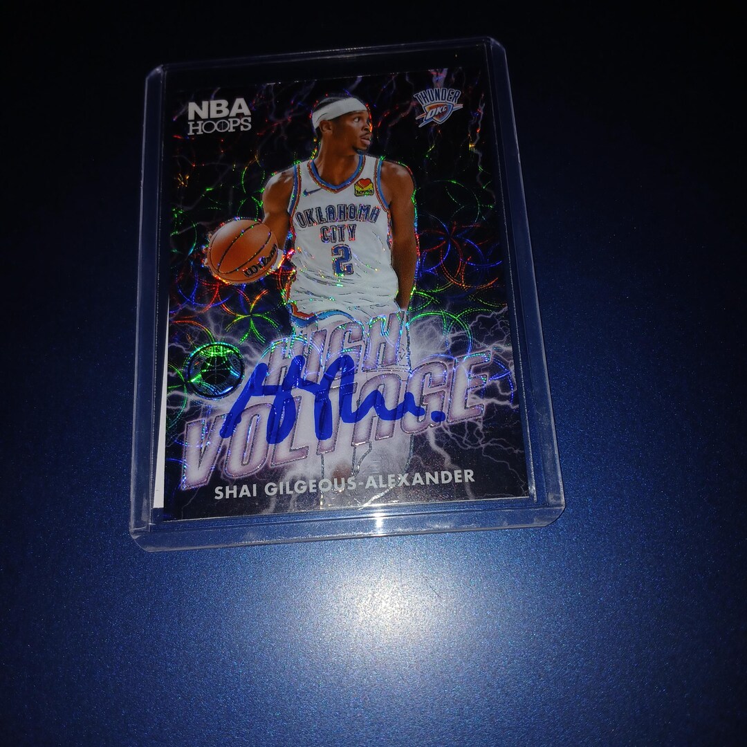 Shai Gilgeous-alexander Autographed Card With Coa - Etsy