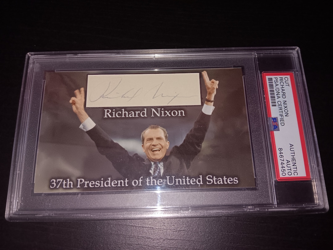 Richard Nixon PSA Certified Autographed Card - Etsy