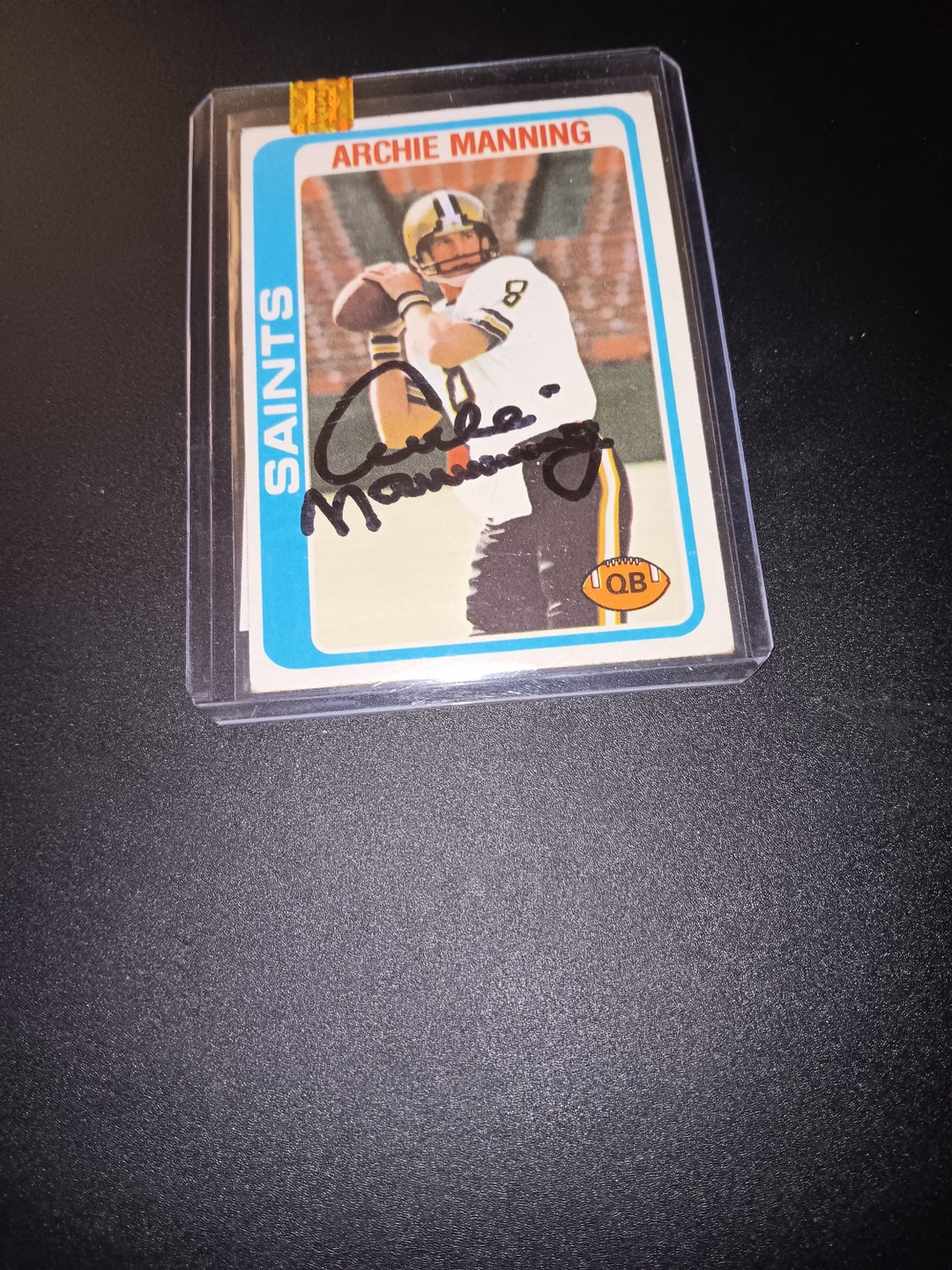 Archie Manning Autographed Card With COA - Etsy