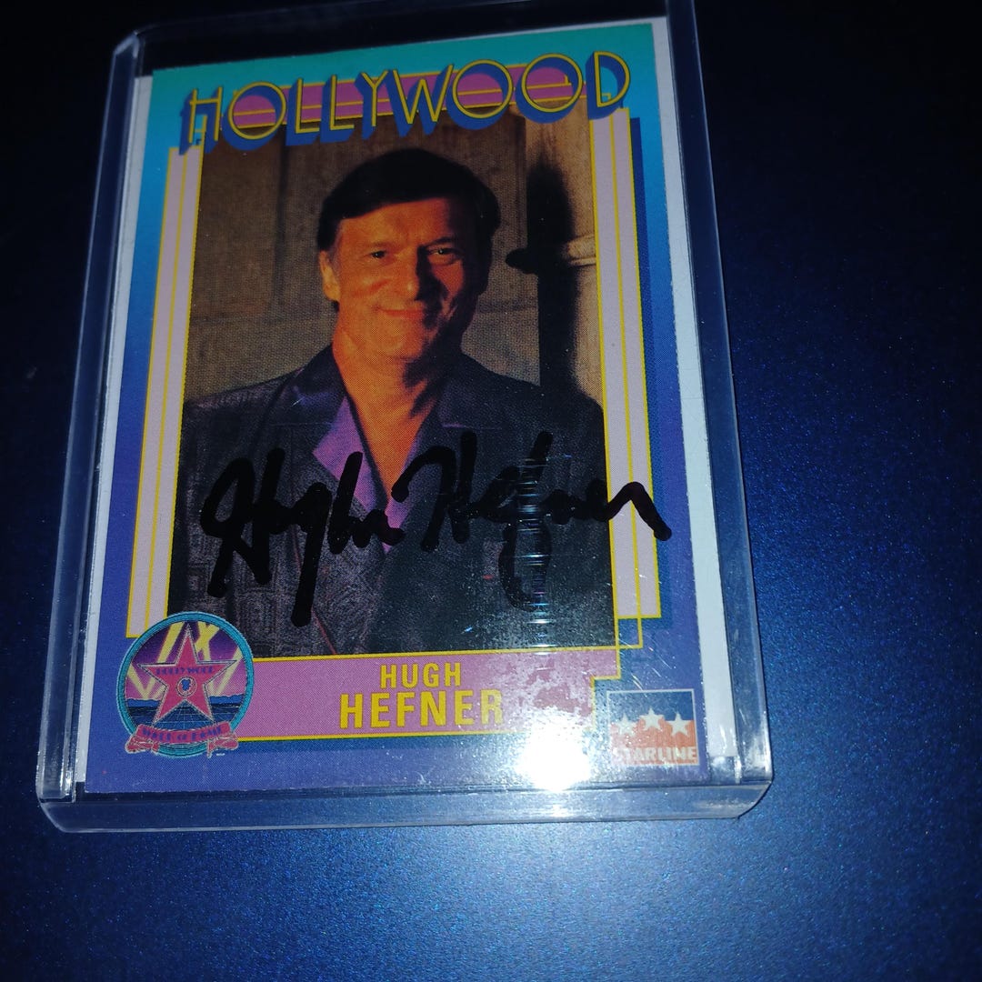 Hugh Hefner Autographed Playboy Card With Cert - Etsy