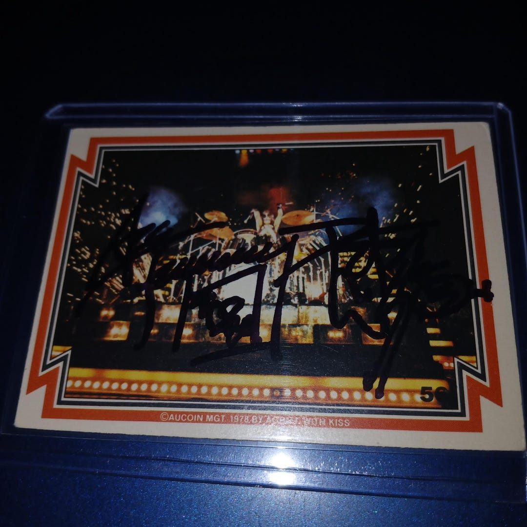 Ace Frehley, Peter Criss Autographed Card With Cert - Etsy