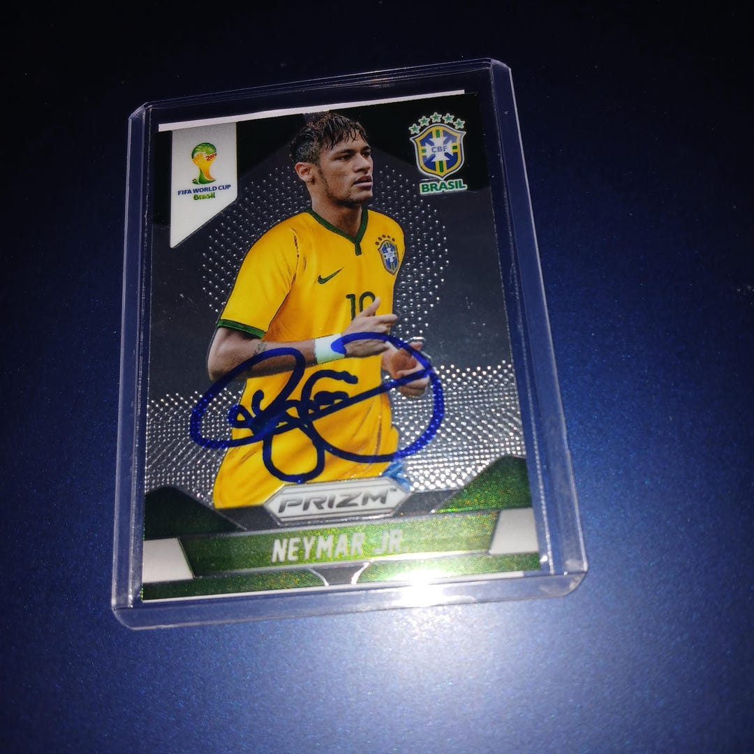 Neymar Jr Autographed Rookie Card With Coa - Etsy
