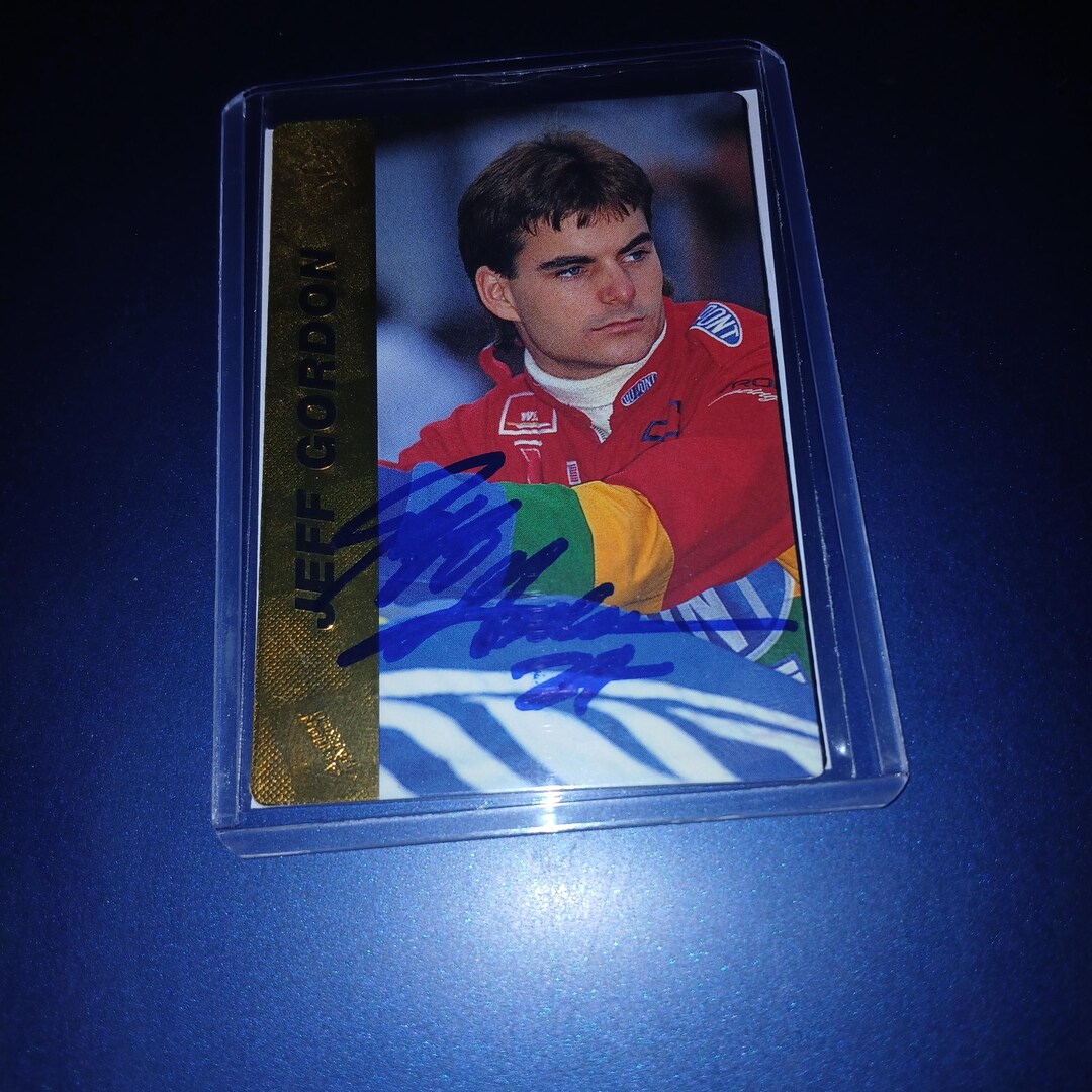 Jeff Gordon Autographed Card With COA - Etsy