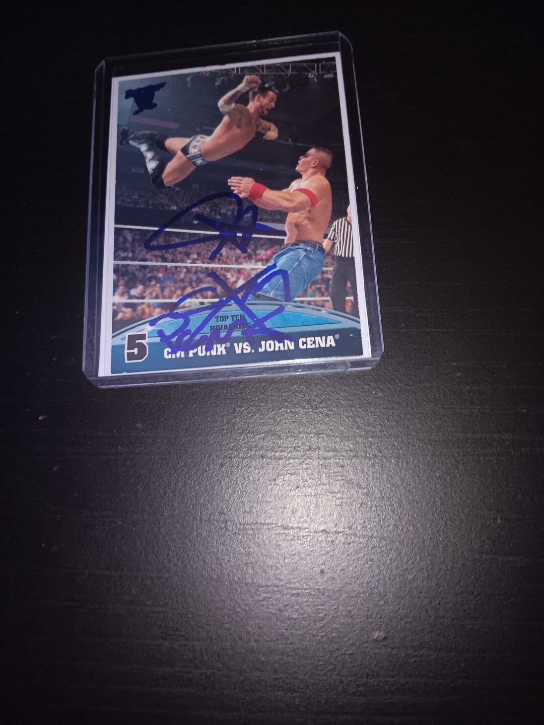 John Cena, CM Punk Autographed Card With COA - Etsy