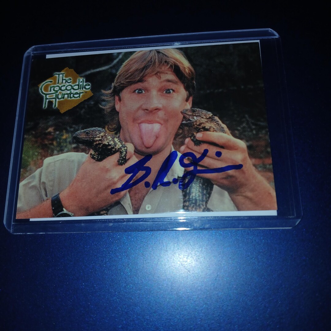 Steve Irwin Autographed Card With Coa - Etsy