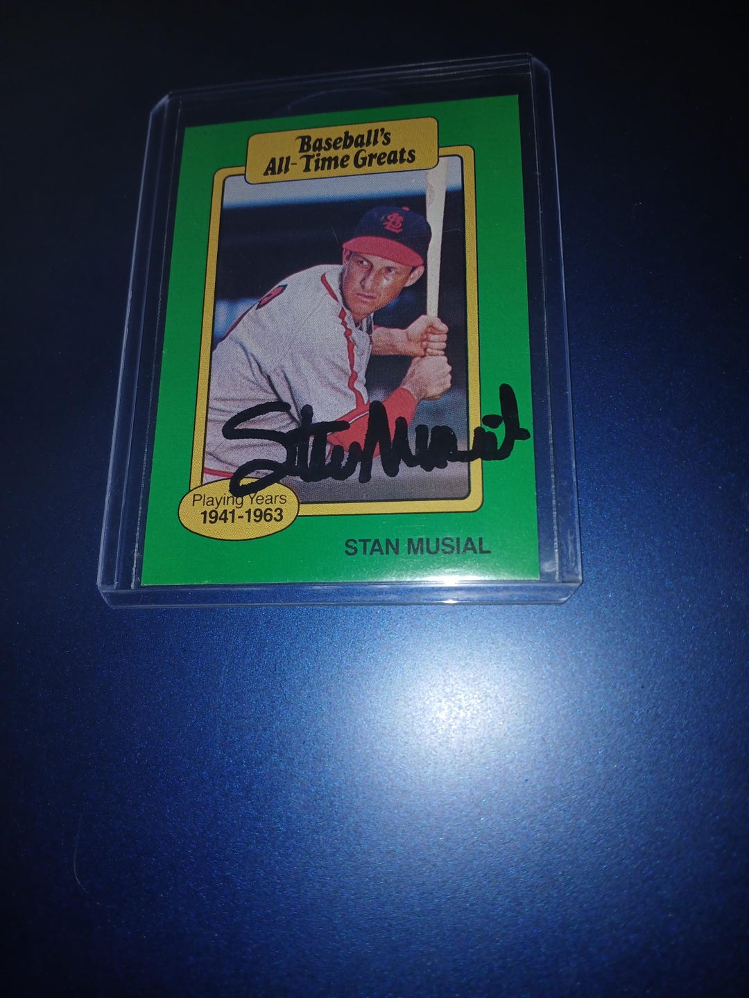 Stan Musial Autographed Card With COA - Etsy