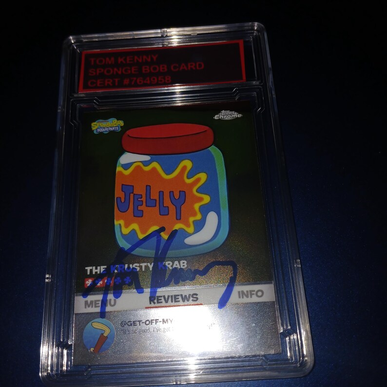 Tom Kenny Autographed Spongebob Card With Cert - Etsy