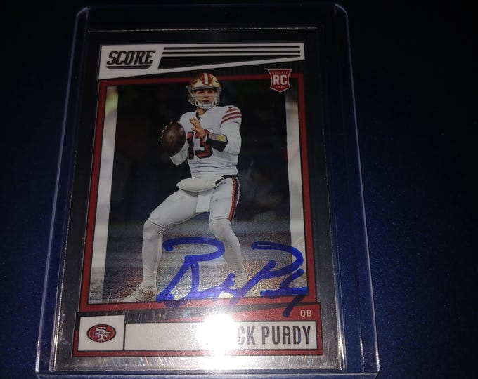 Brock Purdy Autographed Rookie Card With Cert - Etsy