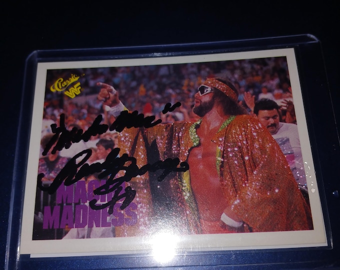 Macho Man Randy Savage Autographed Card With Cert - Etsy