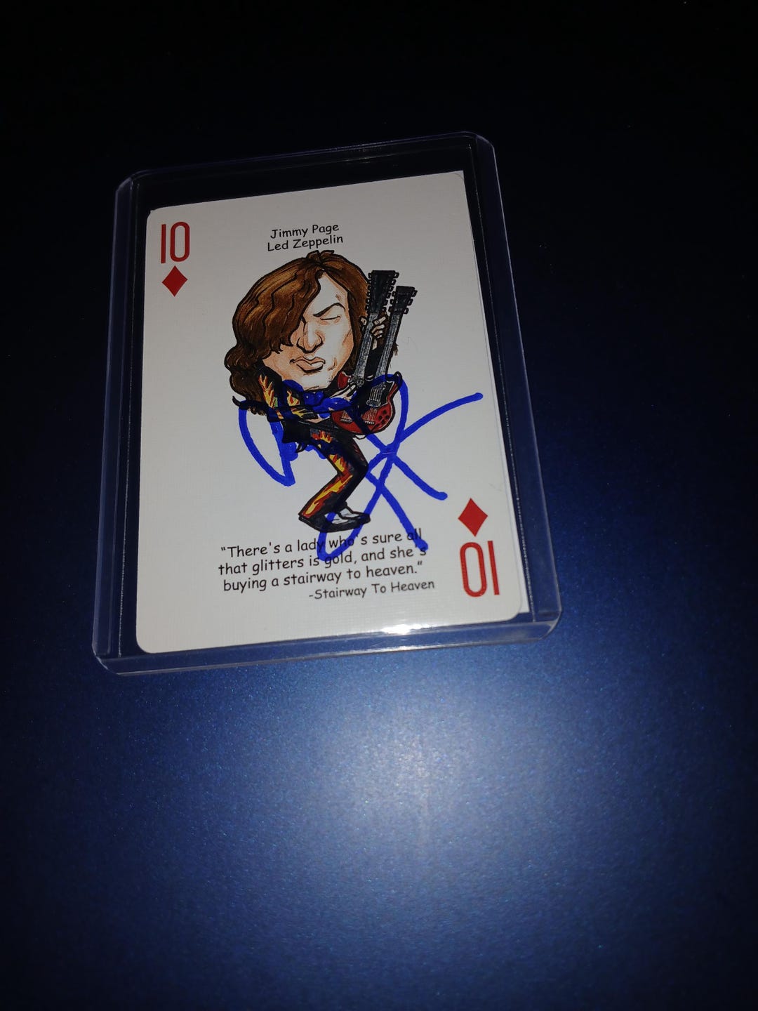 Jimmy Page Autographed Led Zeppelin Card With Coa - Etsy