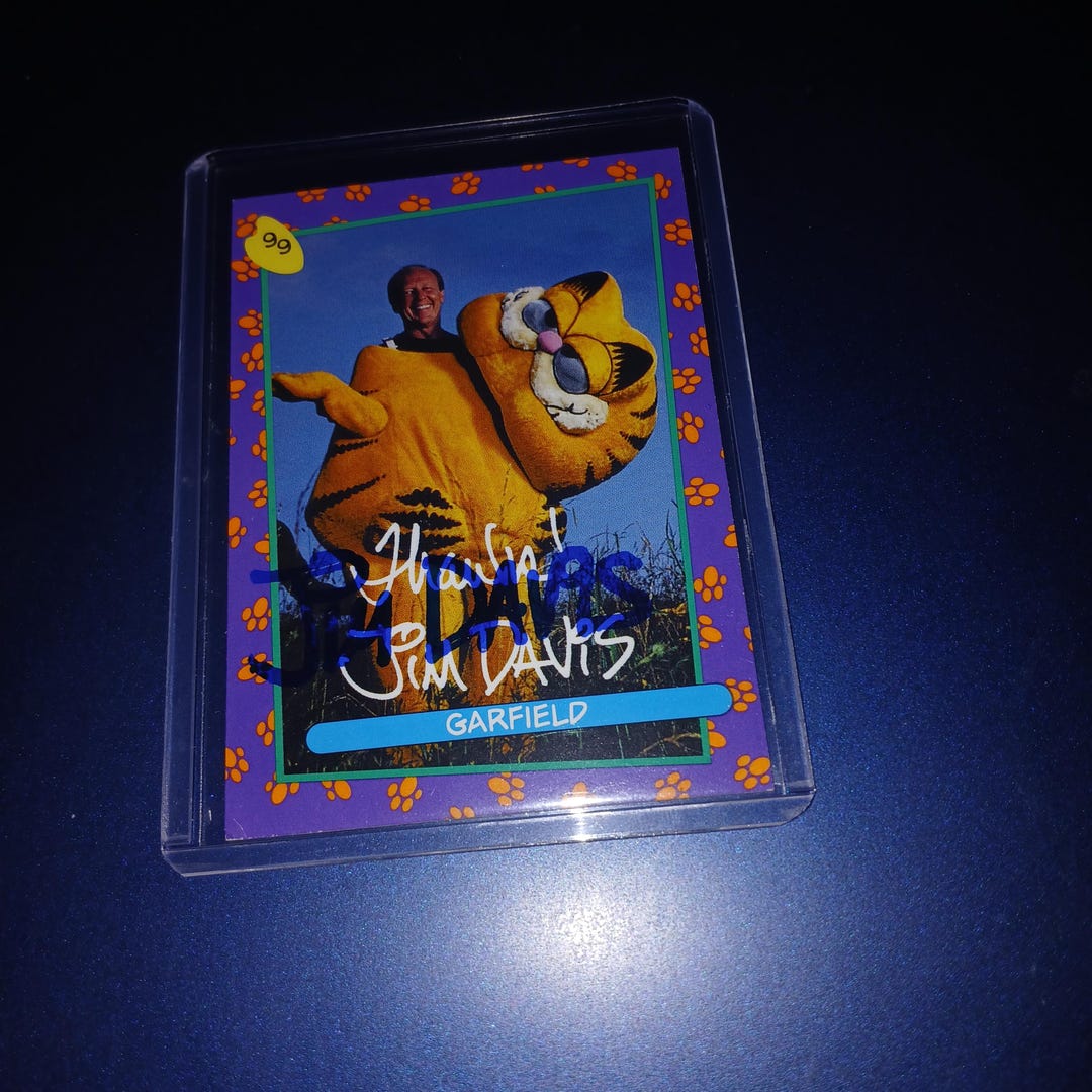 Jim Davis Autographed Garfield Card With Cert - Etsy