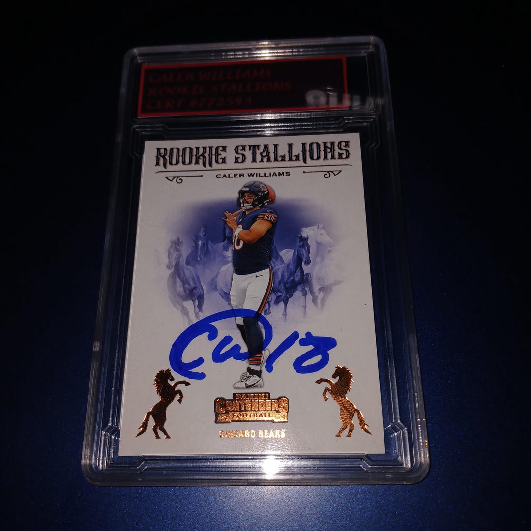 Caleb Williams Autographed Rookie Card With Cert - Etsy