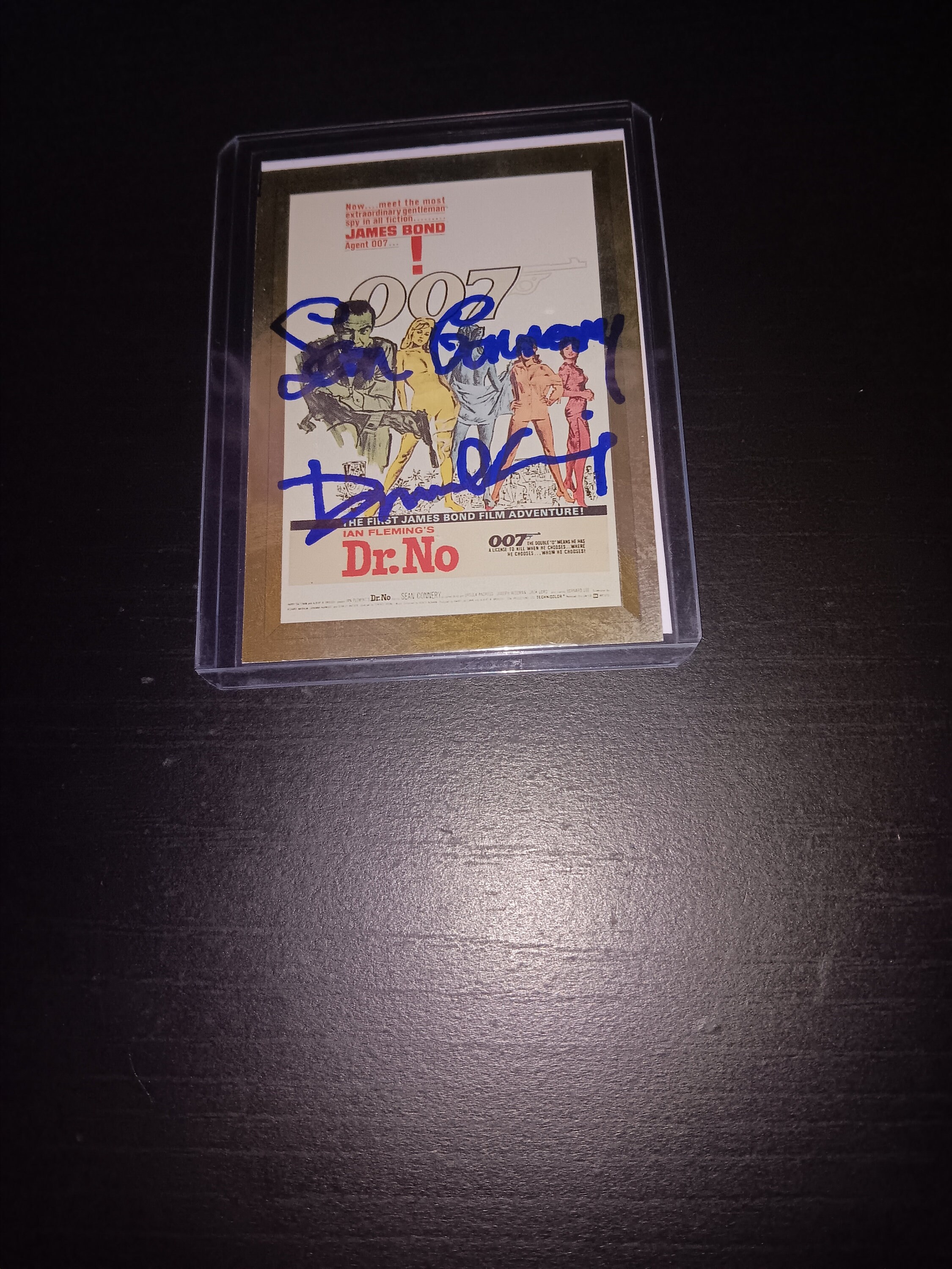 Daniel Craig,sean Connery Autographed 007 Card With Coa - Etsy