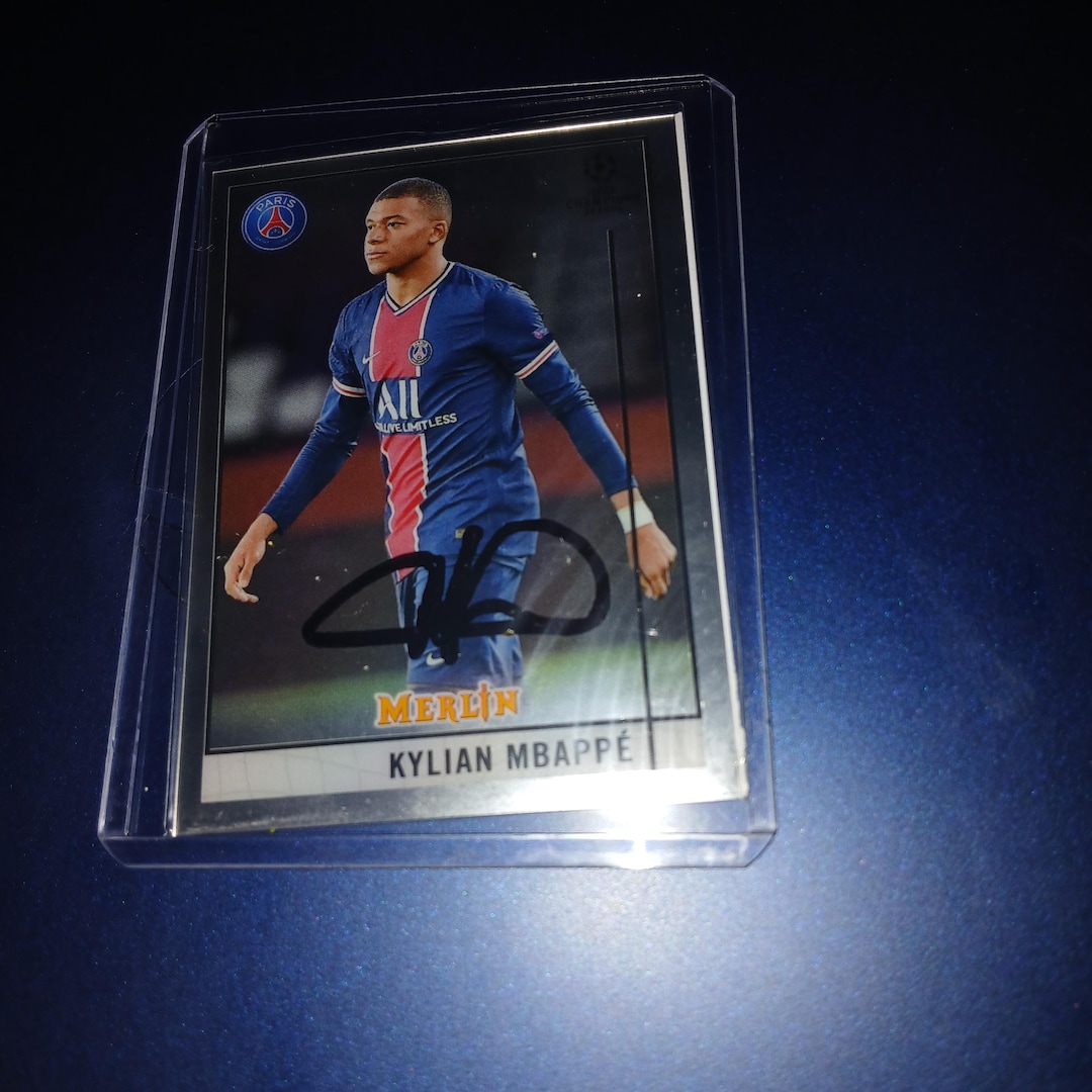 Kylian Mbappé Autographed Card With Coa - Etsy