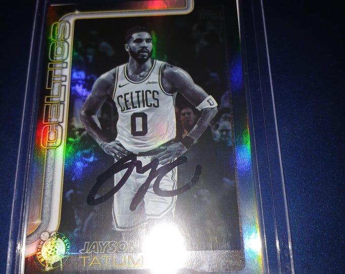 Jayson Tatum Autographed Card With Cert - Etsy