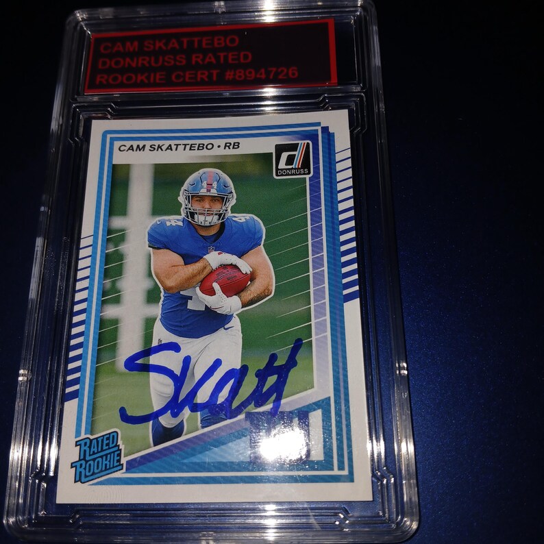 Cam Skattebo Autographed Rookie Card With Cert - Etsy