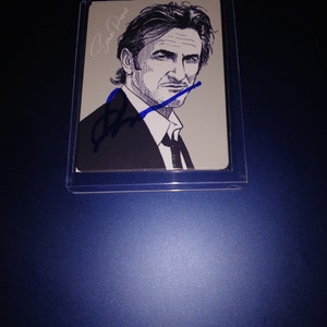 Sean Penn Autographed Card With Coa - Etsy