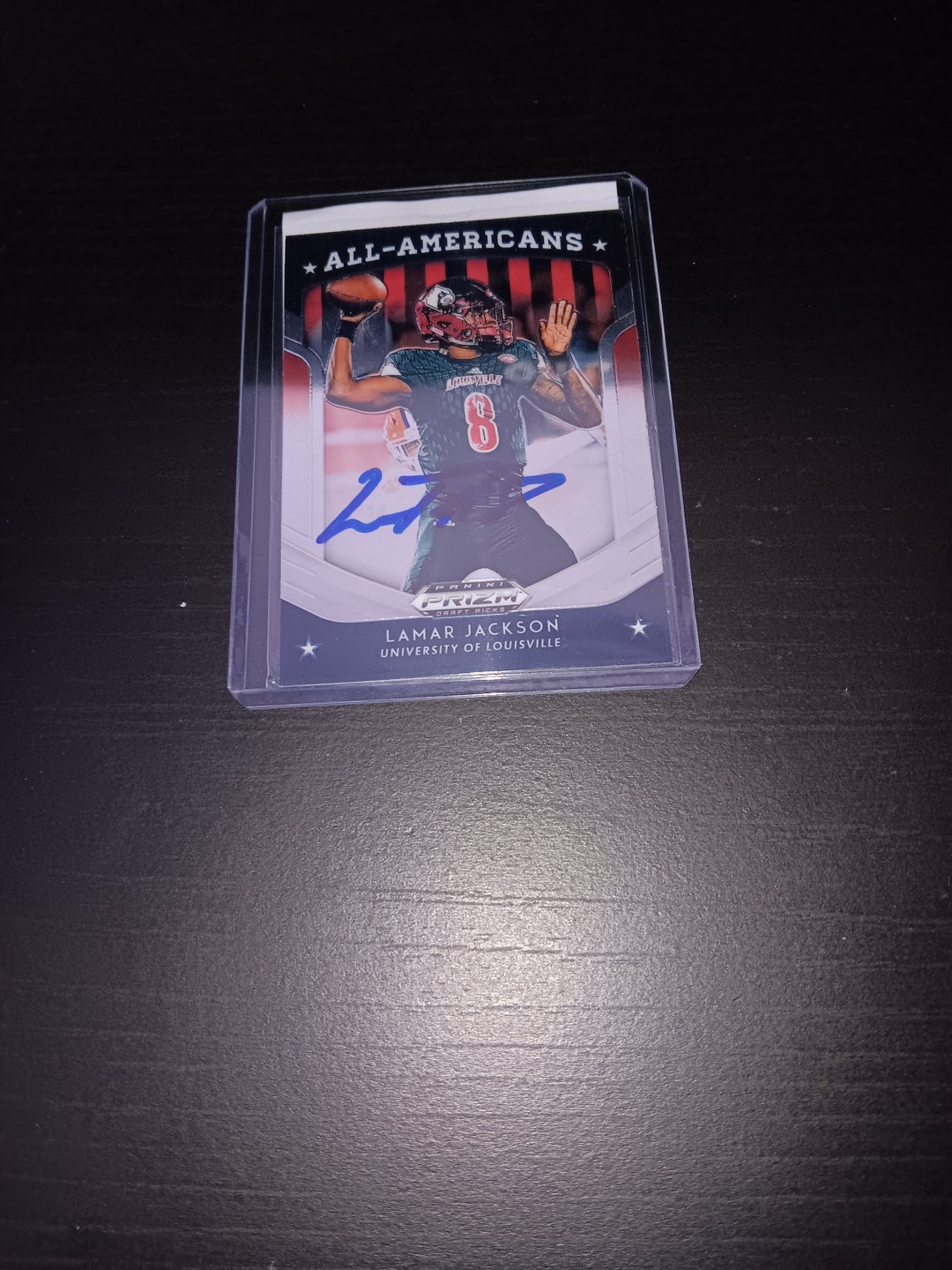 Lamar Jackson Autographed Rookie Card With Coa - Etsy