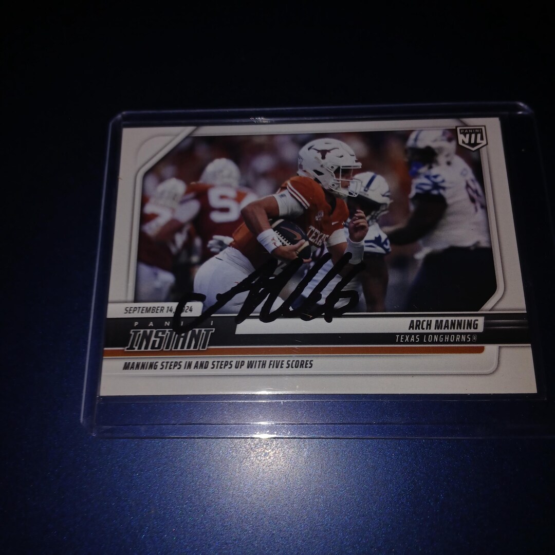 Arch Manning Autographed Rookie Card With Cert - Etsy
