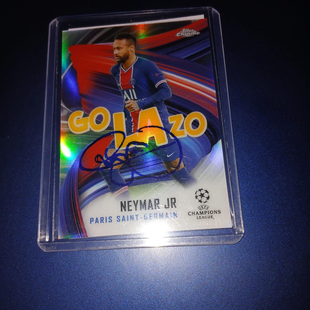 Neymar Jr Autographed Card With Coa - Etsy