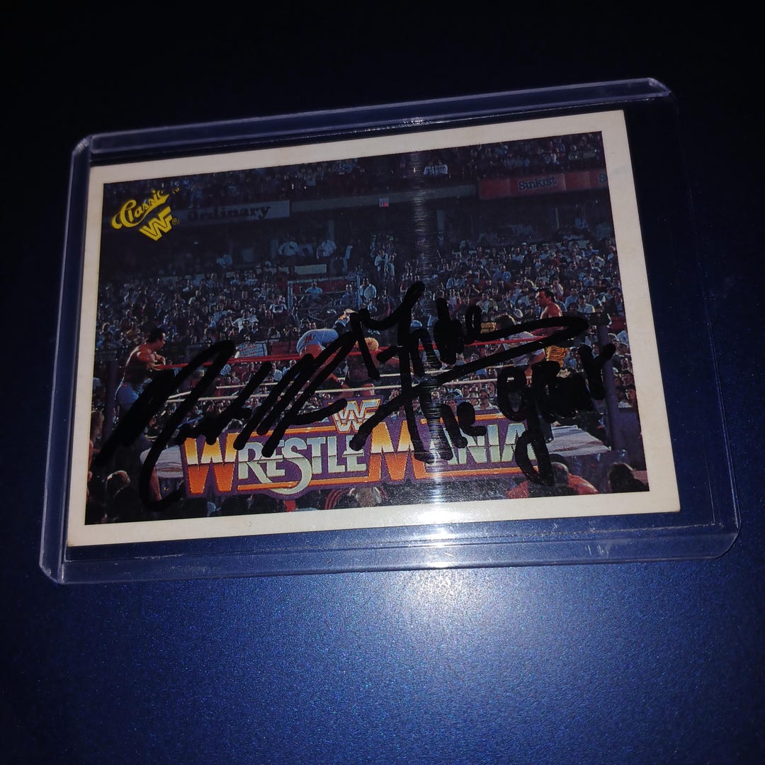 Macho Man Randy Savage, Ultimate Warrior Autographed Card With Coa - Etsy