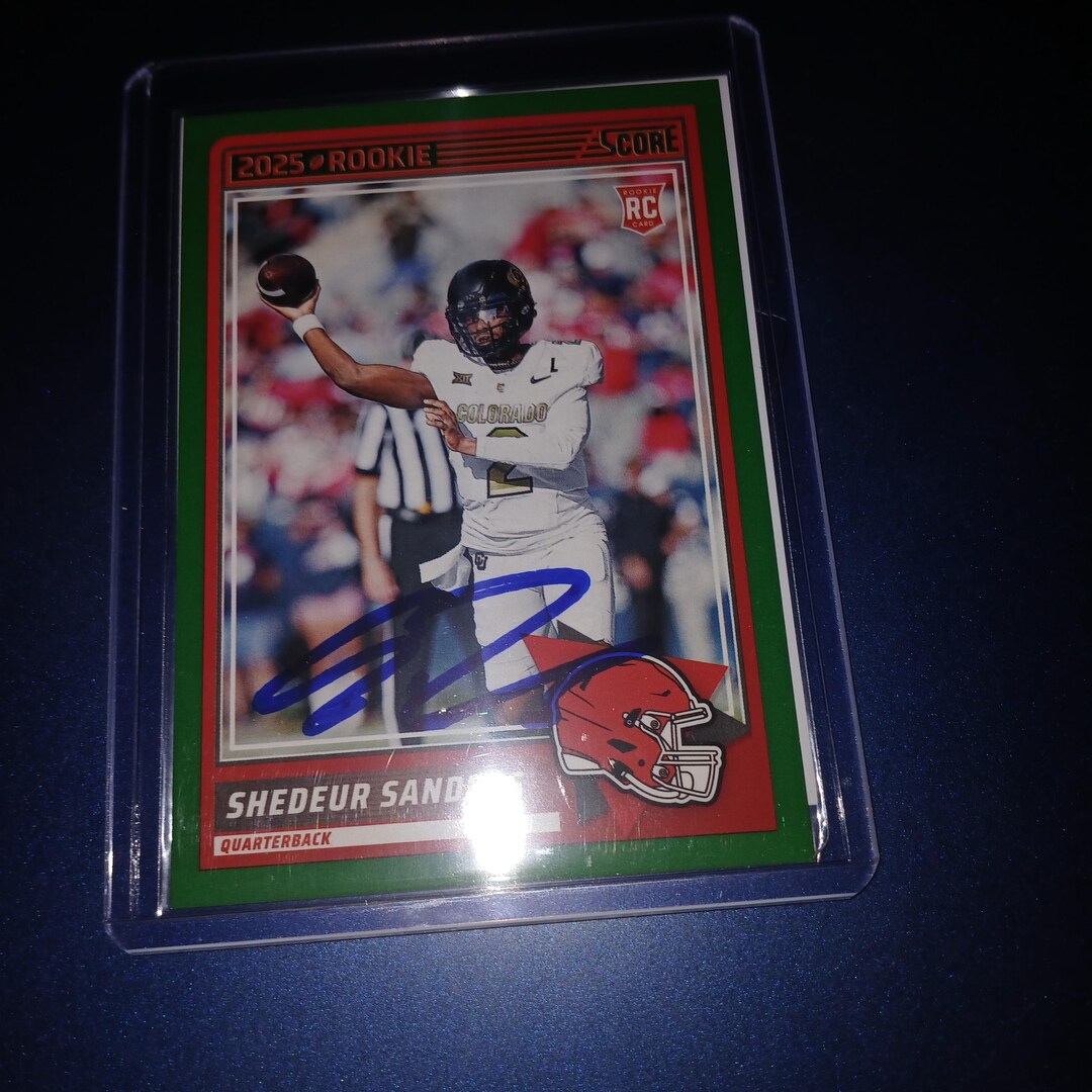 Shedeur Sanders Autographed Rookie Card With Cert - Etsy