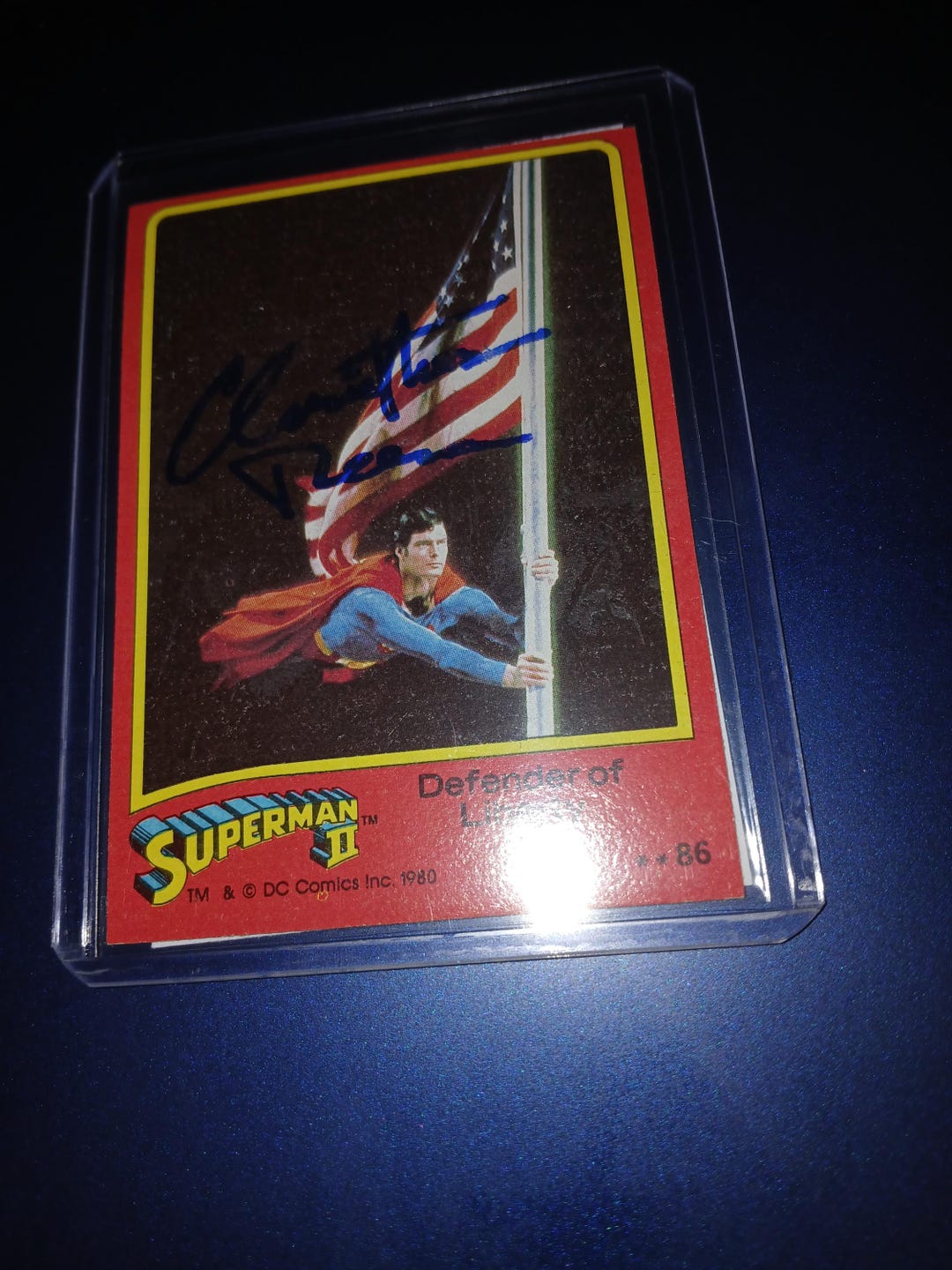 Christopher Reeve Autographed Superman Card With Coa - Etsy