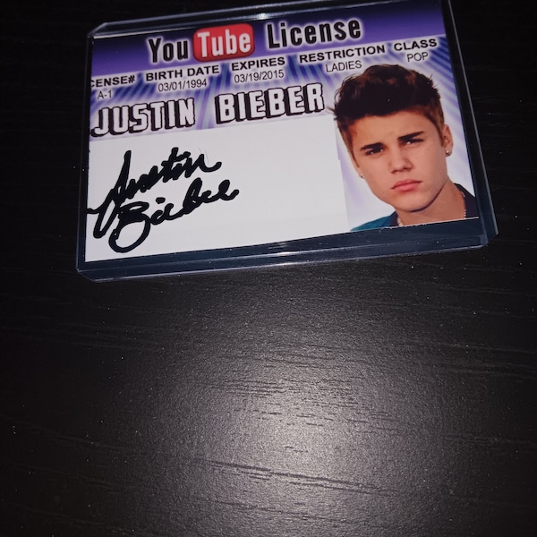 Justin Bieber Autograph - Etsy