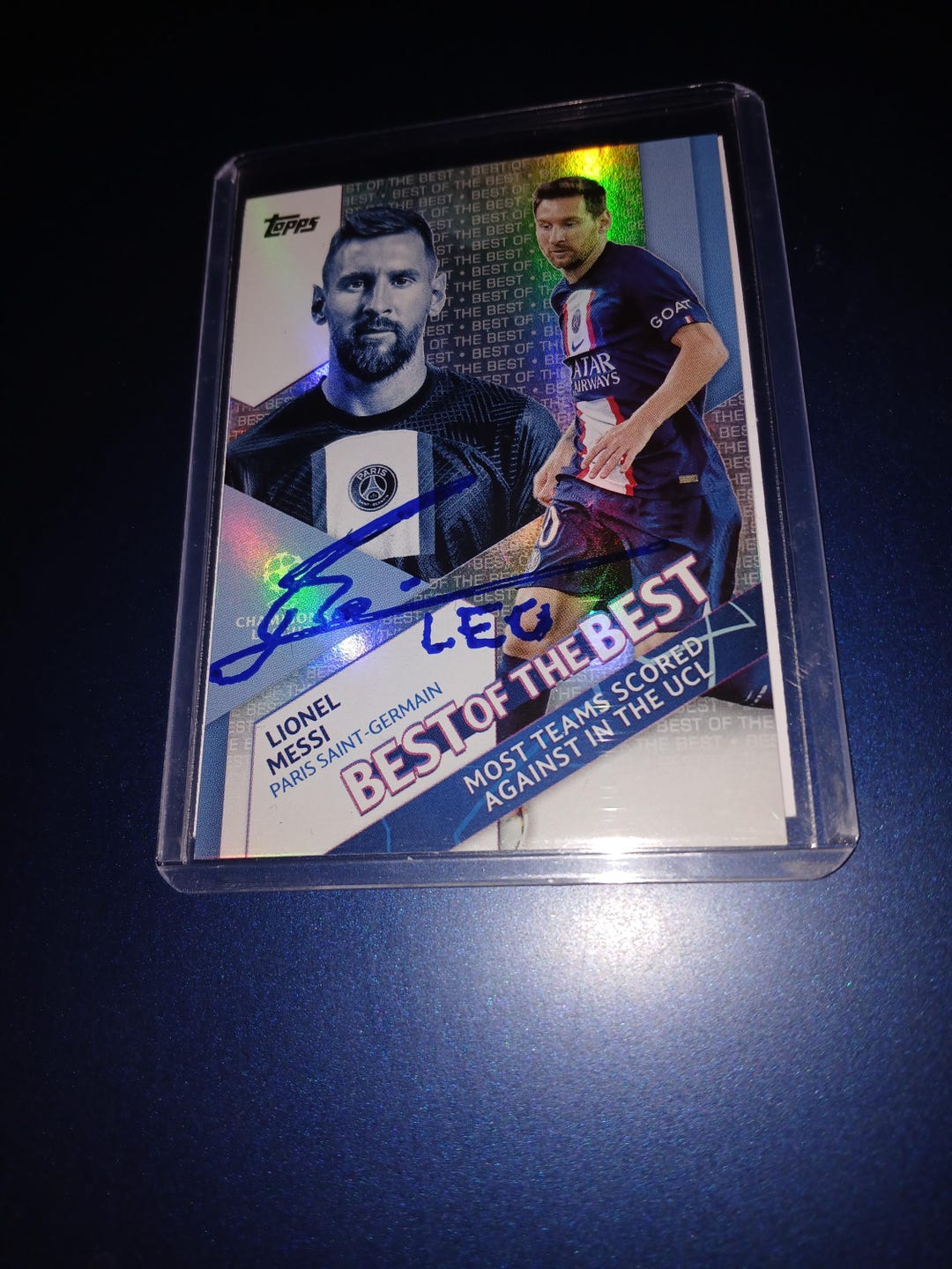 Lionel Messi Autographed Card With Coa - Etsy