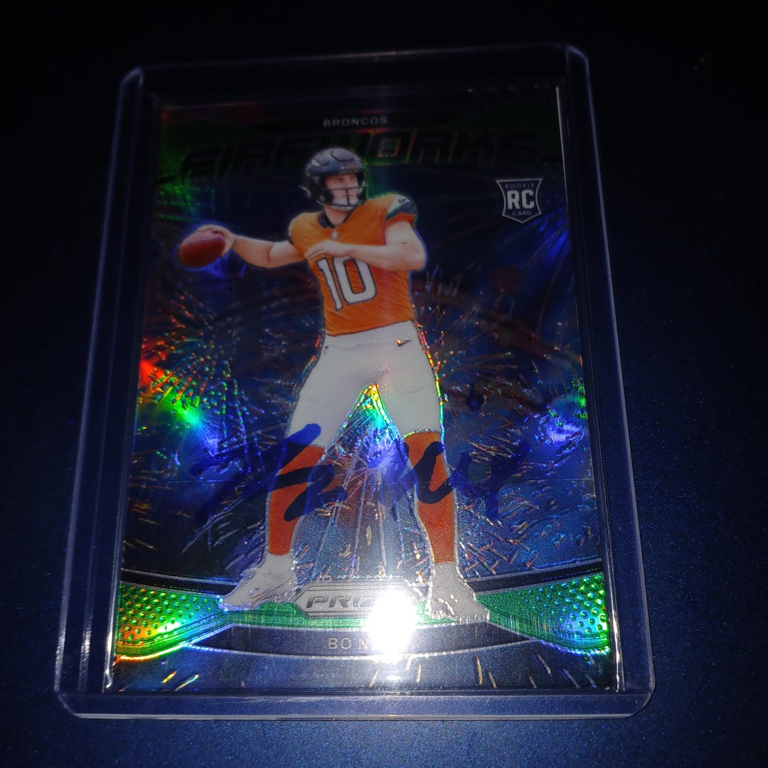 Bo Nix Autographed Rookie Card With Cert - Etsy