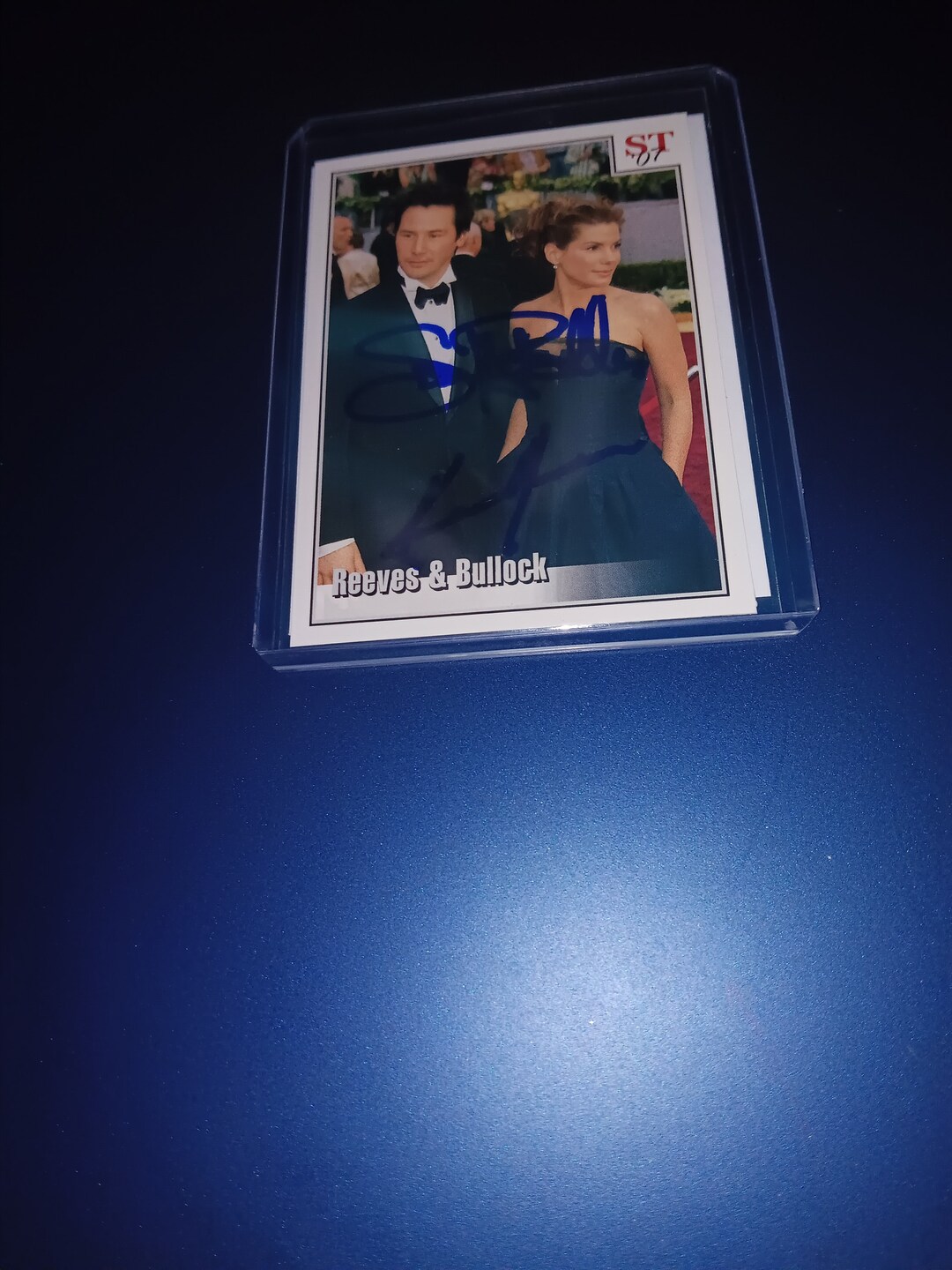 Keanu Reeves, Sandra Bullock Autographed Card With Coa - Etsy