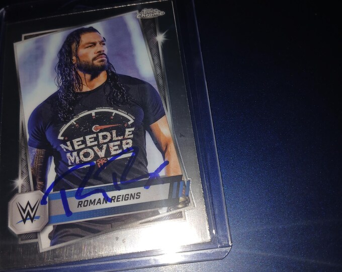 Roman Reigns Autographed Card With Cert - Etsy