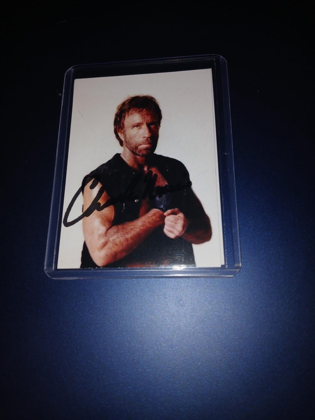 Chuck Norris Autographed Card With Coa - Etsy