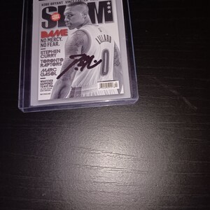 Damian Lillard Autographed Card With Coa - Etsy