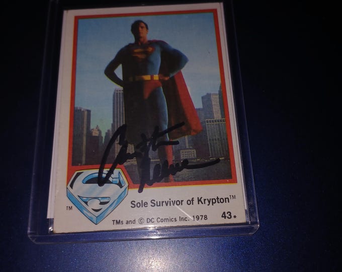 Christopher Reeves Autographed Card With Cert - Etsy