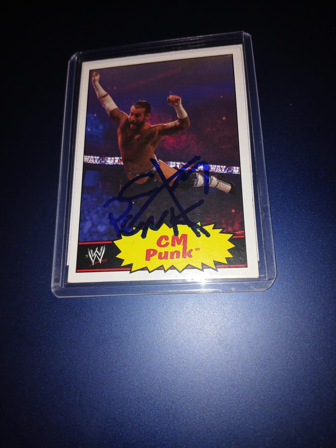 CM Punk Autographed Card With Coa - Etsy