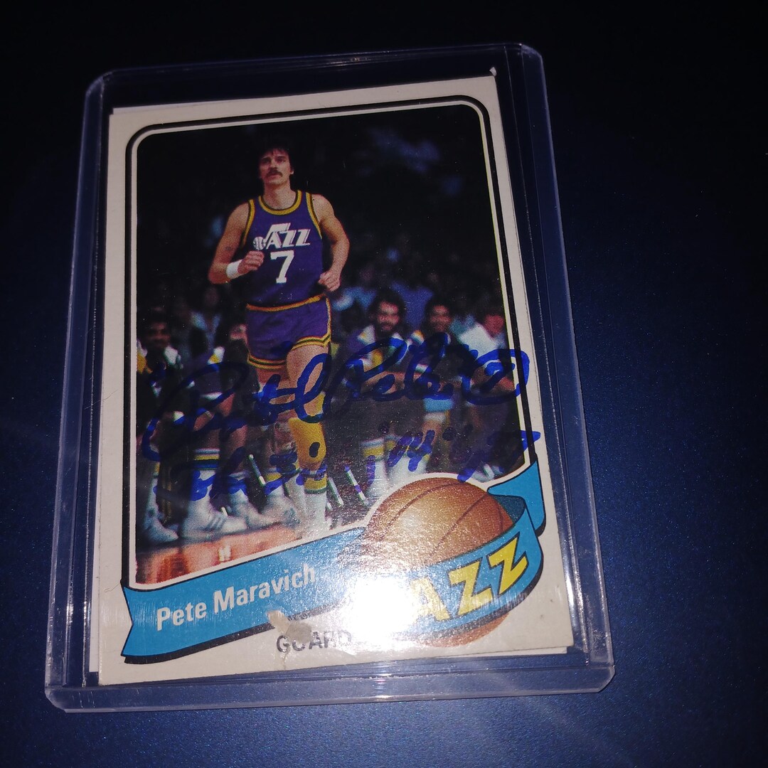 Pistol Pete Maravich Autographed Card With Coa - Etsy
