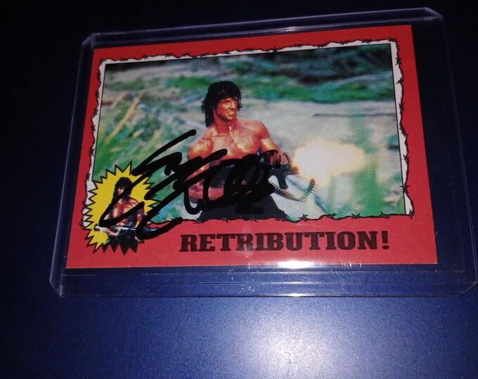 Sylvester Stallone Autographed Rambo Card With Coa - Etsy