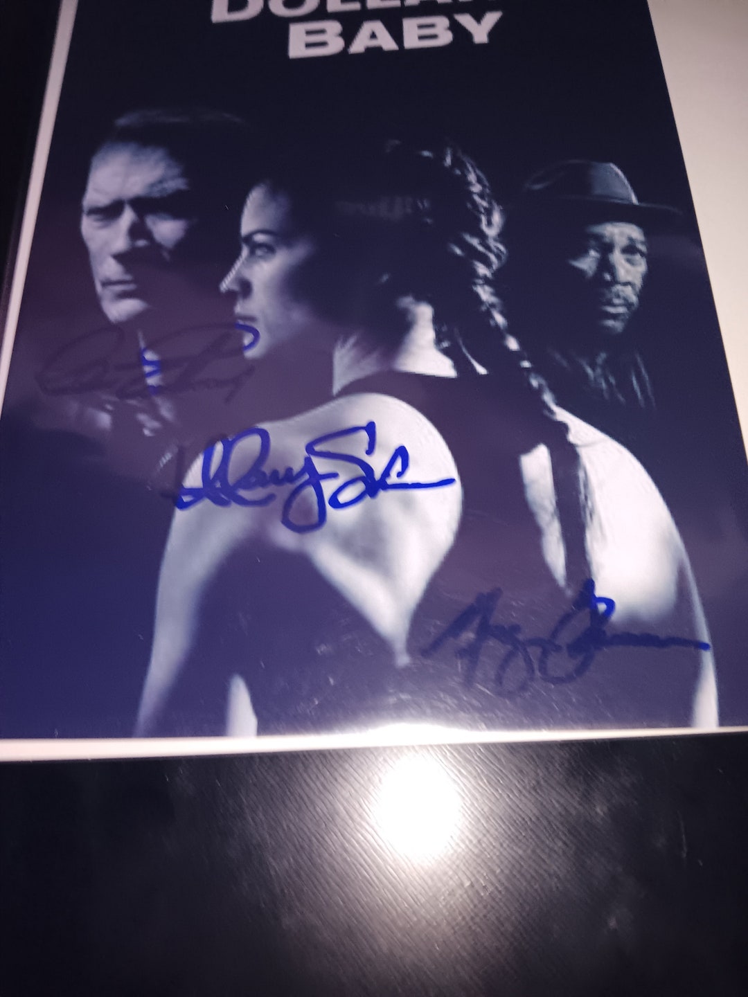 Clint Eastwood, Hillary Swank, Morgan Freeman Autographed Million ...