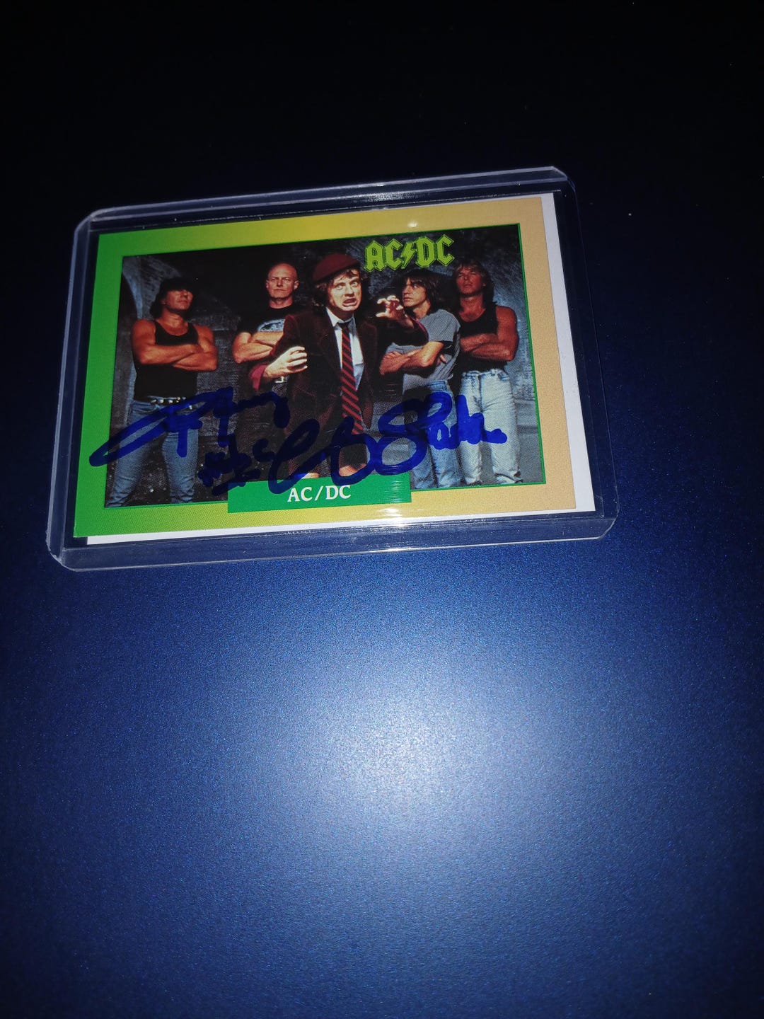 Angus Young, Chris Slade Autographed Card With Coa - Etsy