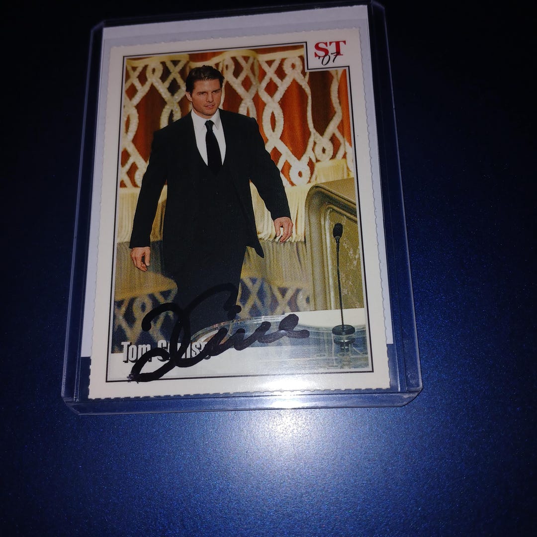 Tom Cruise Autographed Card With Coa - Etsy