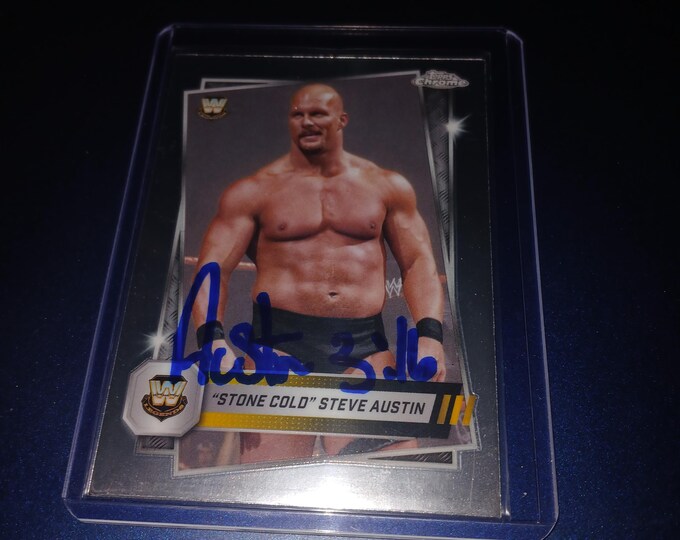 Stone Cold Steve Austin Autographed Card With Cert - Etsy