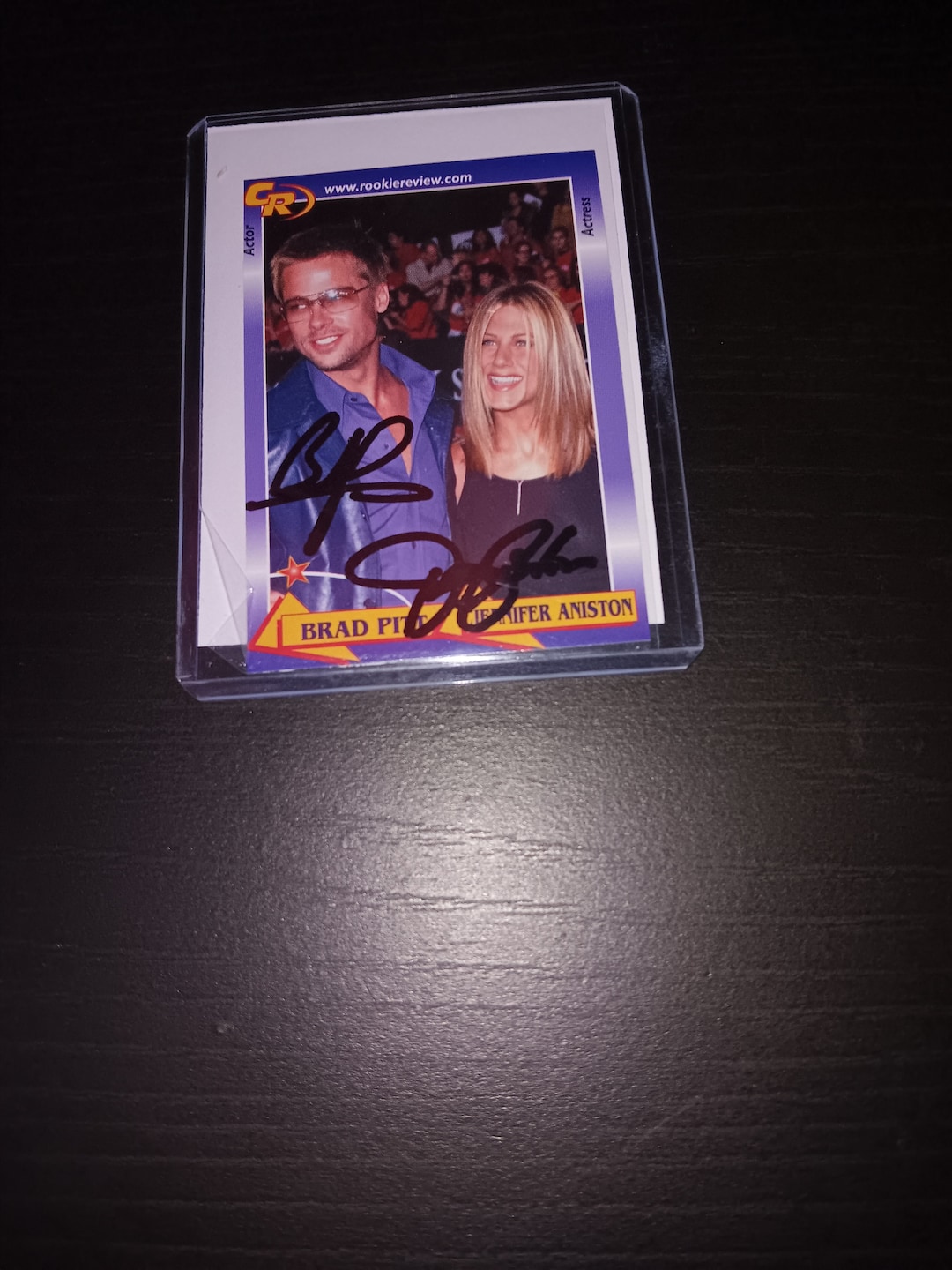 Brad Pitt, Jennifer Aniston Autographed Card With Coa - Etsy
