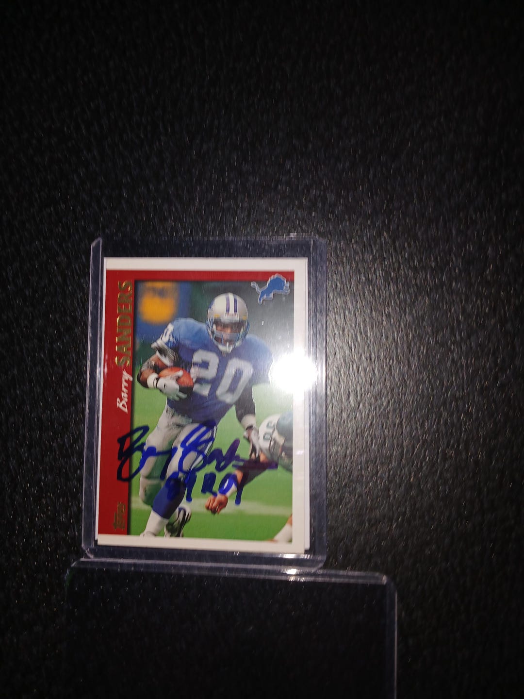Barry Sanders Autographed Card With Coa - Etsy