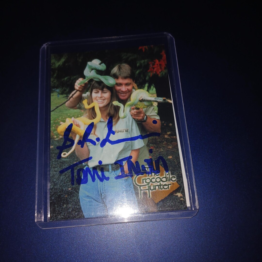 Steve Irwin, Terri Iwrin Autographed Card With Coa - Etsy