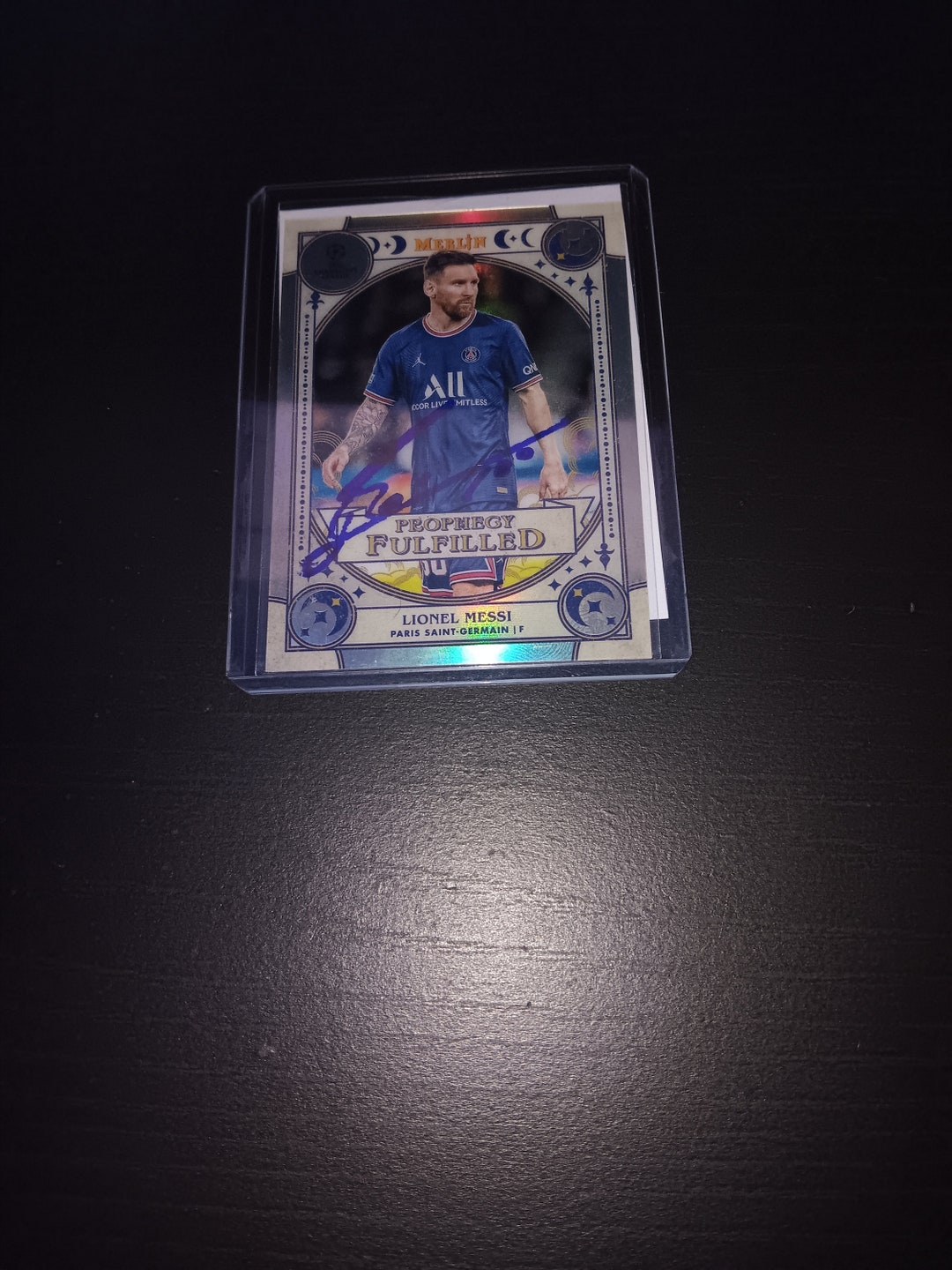 Lionel Messi Autographed Card With Coa - Etsy