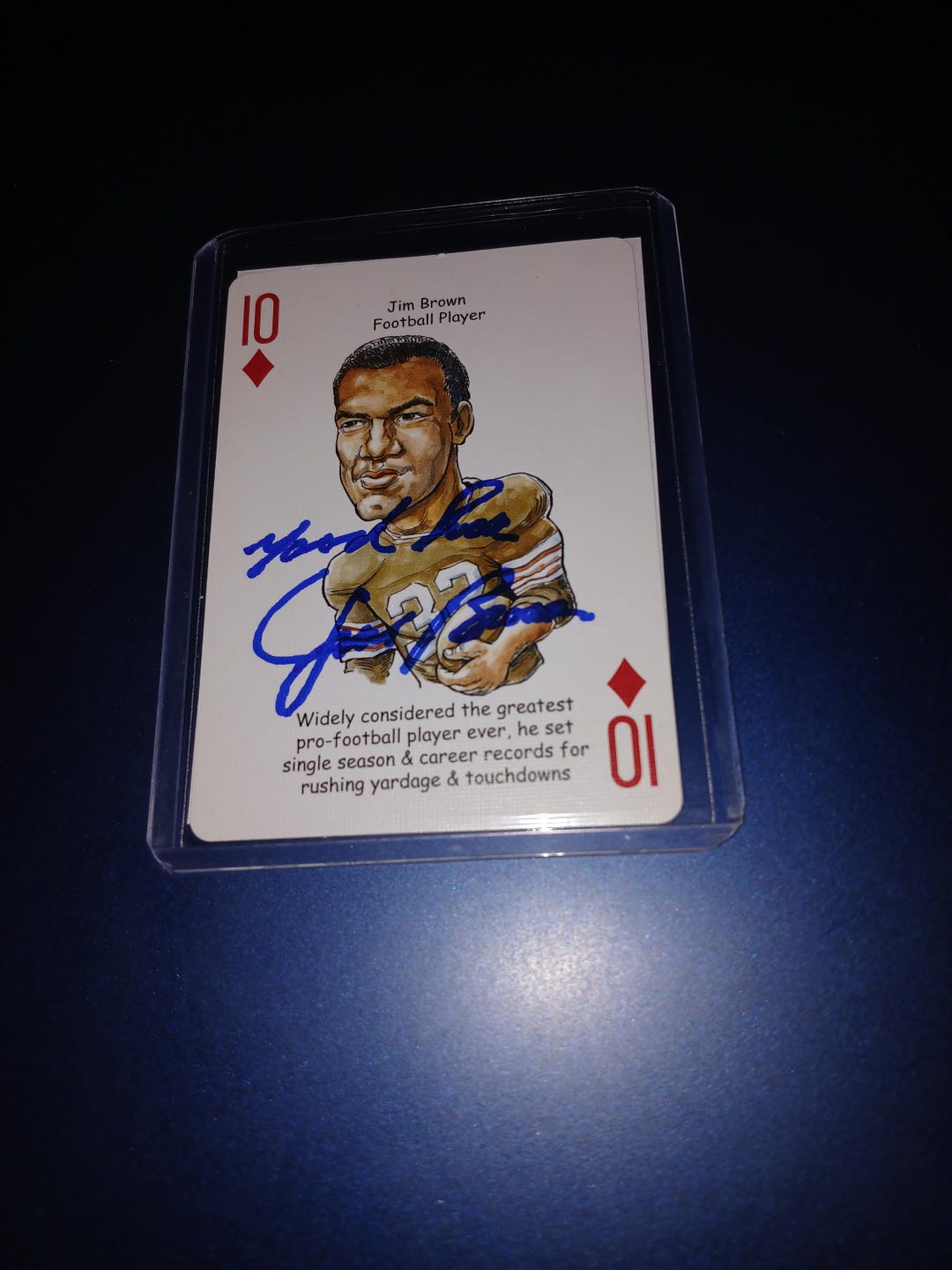 Jim Brown Autographed Card With Coa - Etsy