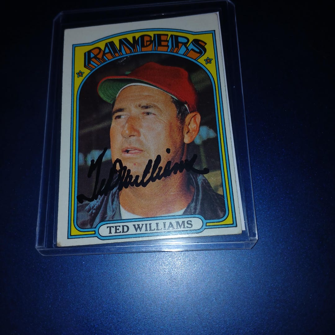 Ted Williams Autographed Card With Coa - Etsy