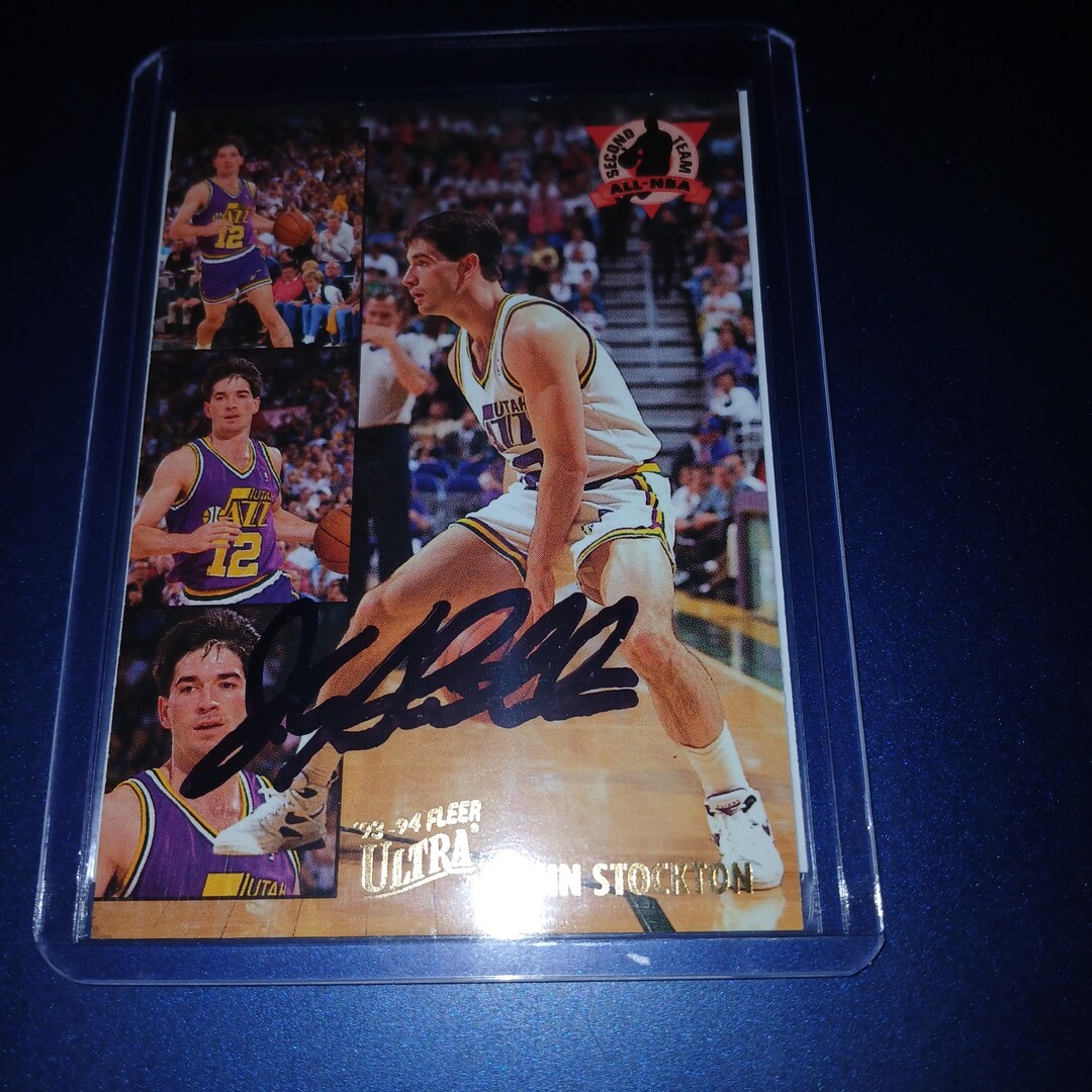 John Stockton Autographed Card With Cert - Etsy